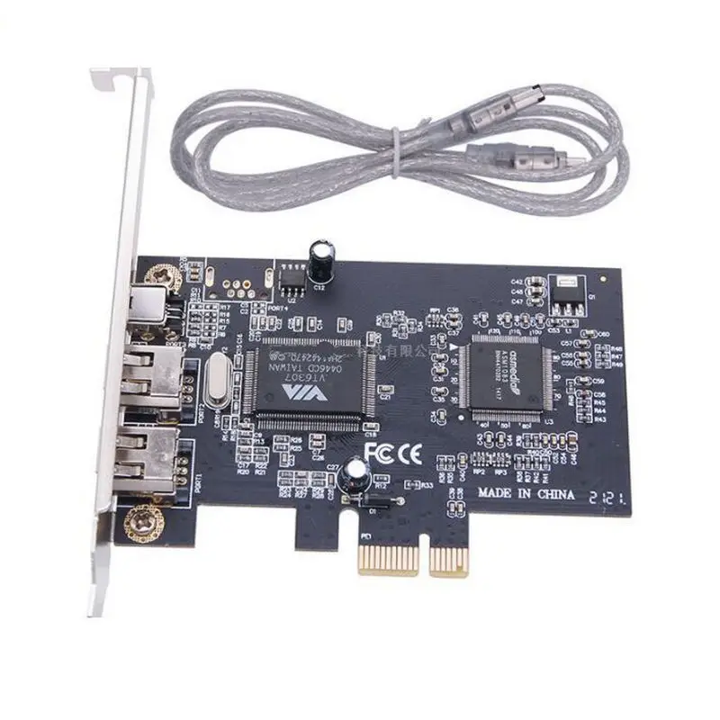 New PCIe 1394 Card DV HDV HD video capture PCIe 1394 A B FireWire card ...