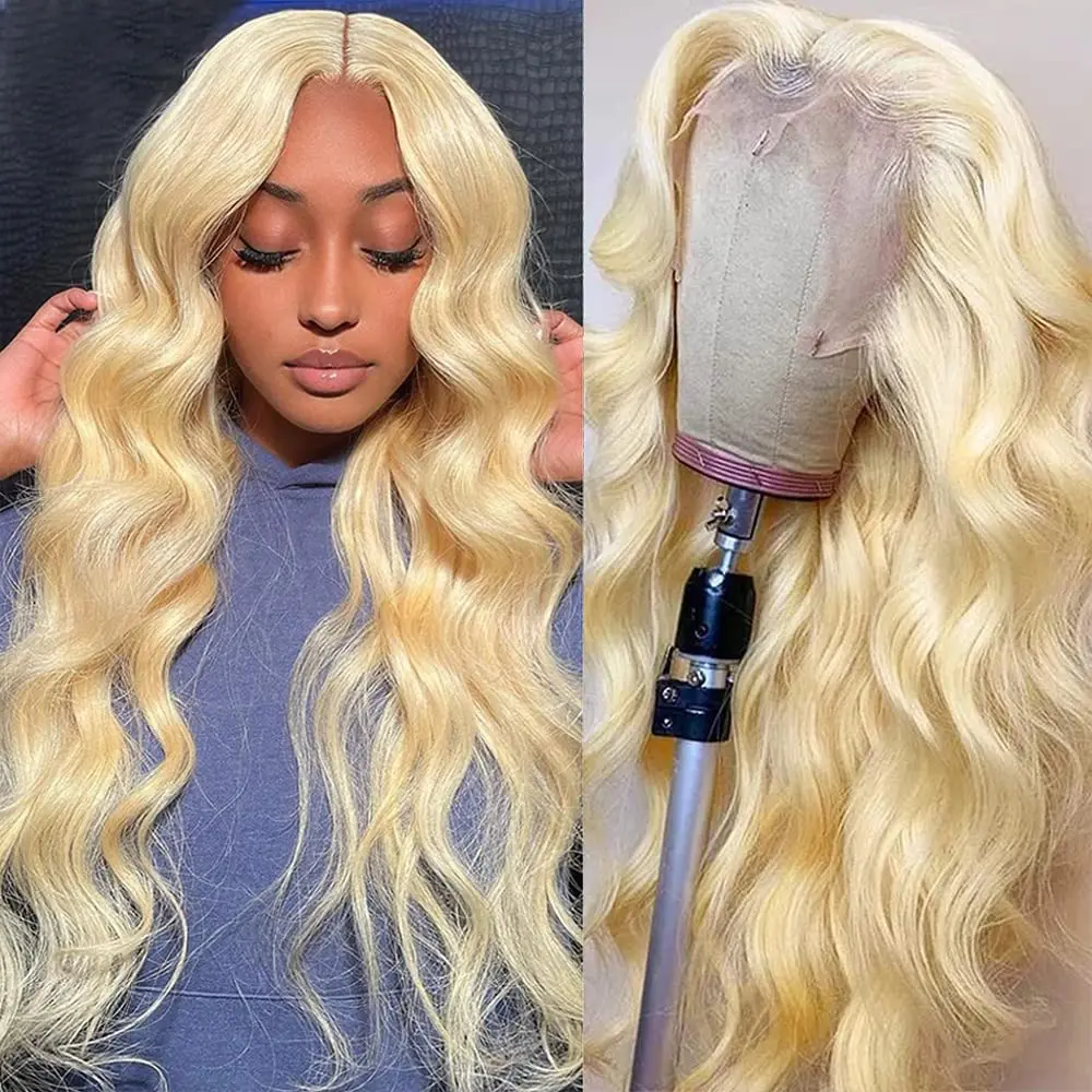 613-Hd-Lace-Frontal-Wig-13X6-Blonde-Lace-Front-Wig-Human-Hair-Body-Wave ...
