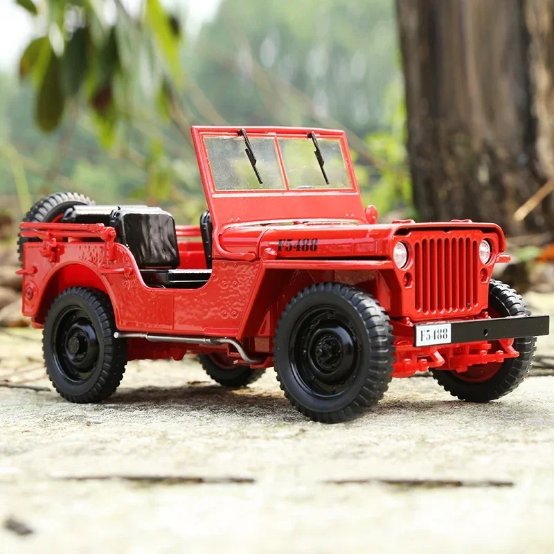 welly 1:18 Willys Jeep alloy car model simulation car decoration ...