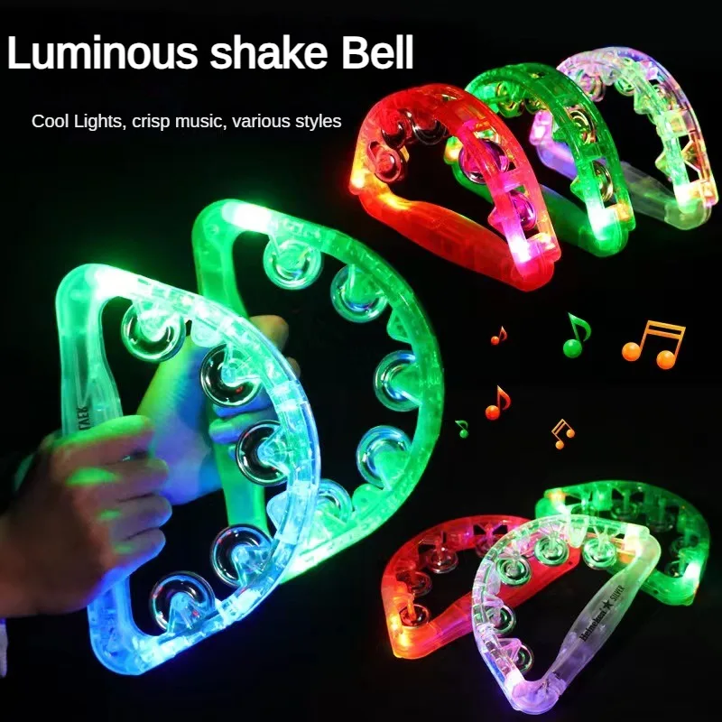 1pc-LED-Tambourine-Clear-Light-Up-Sensory-Toy-Flashing-Tambourine ...