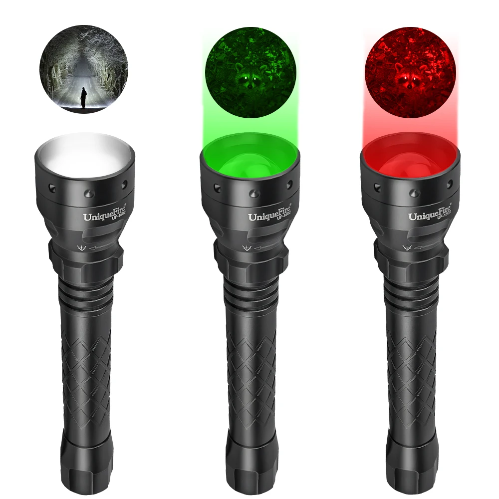 UniqueFire-1502-XP-E-LED-Flashlight-3-Modes-Green-Red-White-Light-High ...
