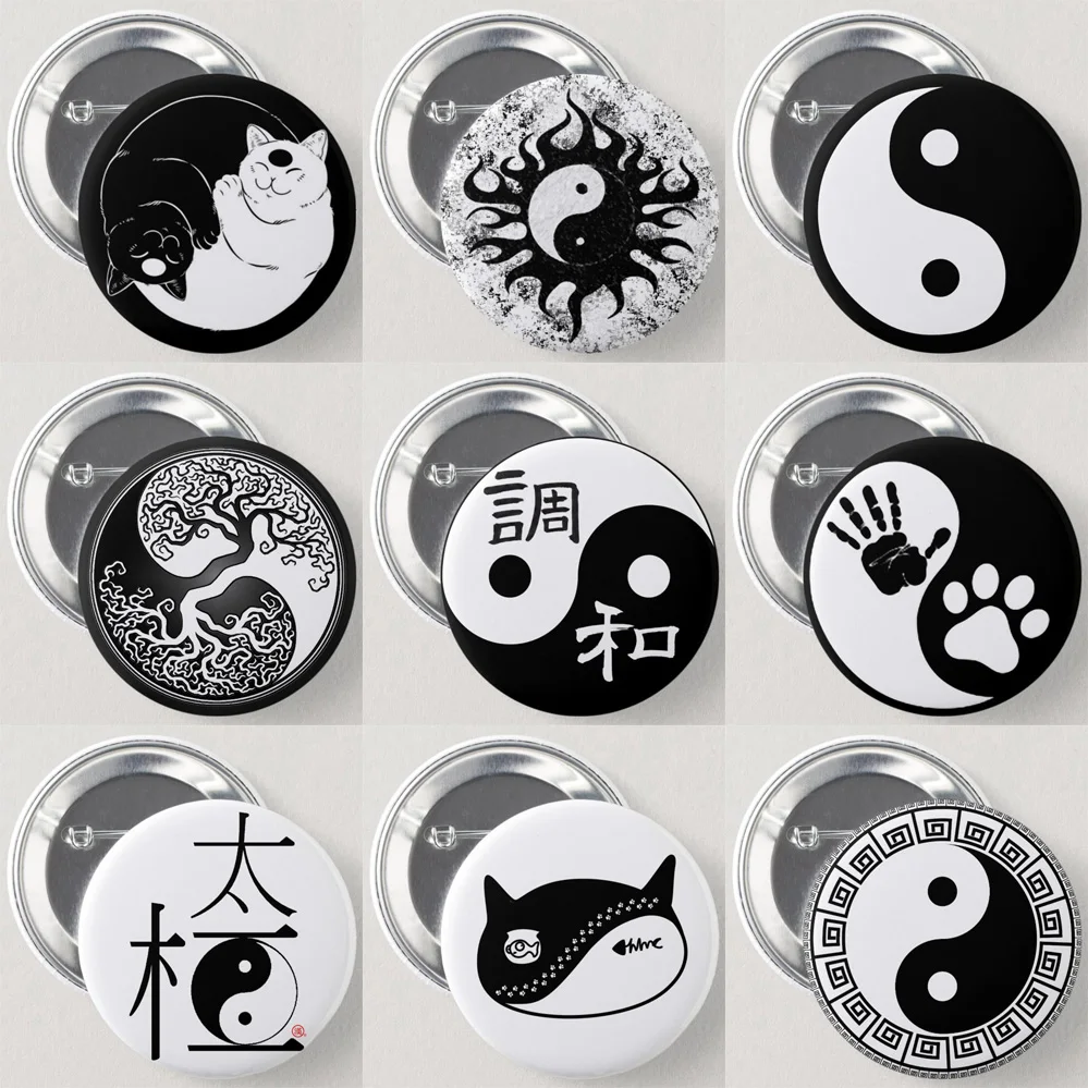 Taiji-Symbol-Pin-Brooches-Taichi-Fan-Yin-Yang-Symbol-Pins-Badge-INNER ...