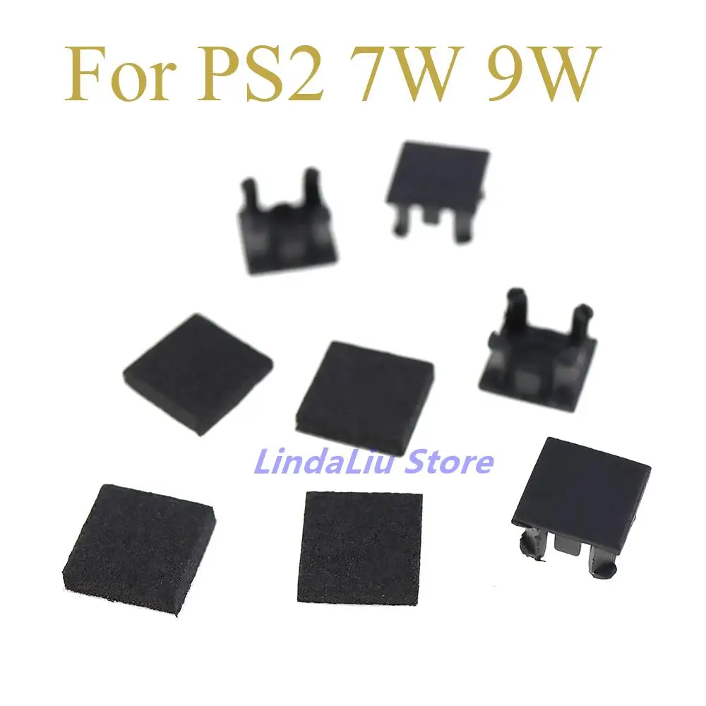 1set-8pcs-Black-Rubber-Feet-Plastic-Pad-Cover-Dust-Plug-Set-Replacement ...