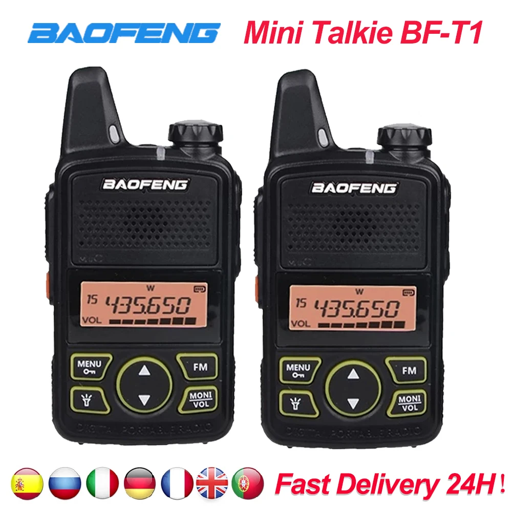 Baofeng-BF-T1-Mini-Portable-2-Way-Radio-BFT1-UHF-400-470MHz-20CH-Ham-FM ...