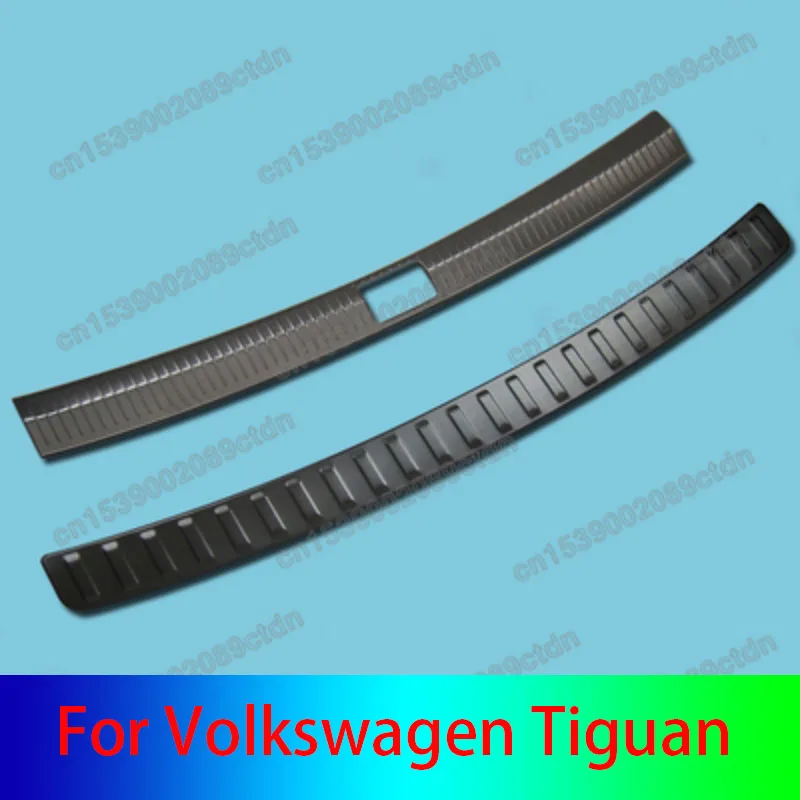 Stainless-Steel-Rear-Bumper-Protector-Sill-Trunk-Tread-Plate-Trim-2PCS ...