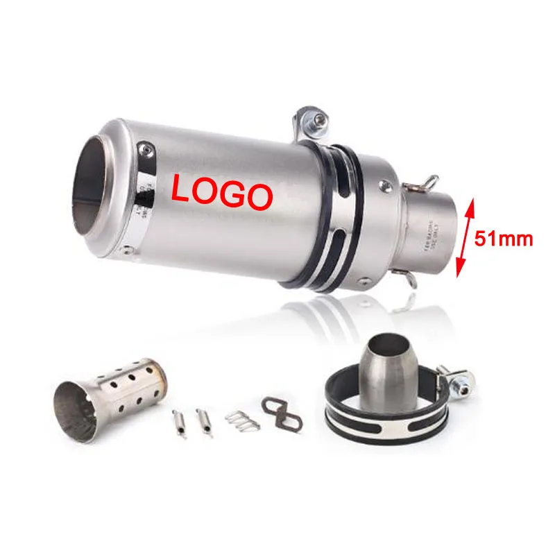 Universal-51mm-60mm-Motorcycle-Slip-on-Exhaust-Pipe-With-DB-Killer ...