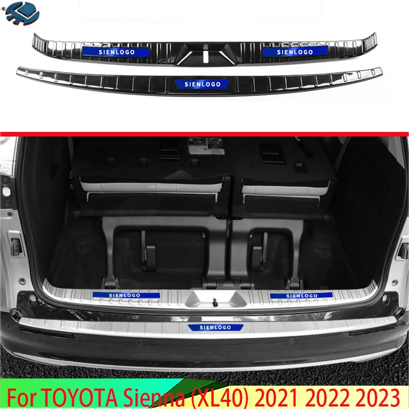 For Toyota Sienna (xl40) 2021 2022 2023 Stainless Steel Rear Bumper ...