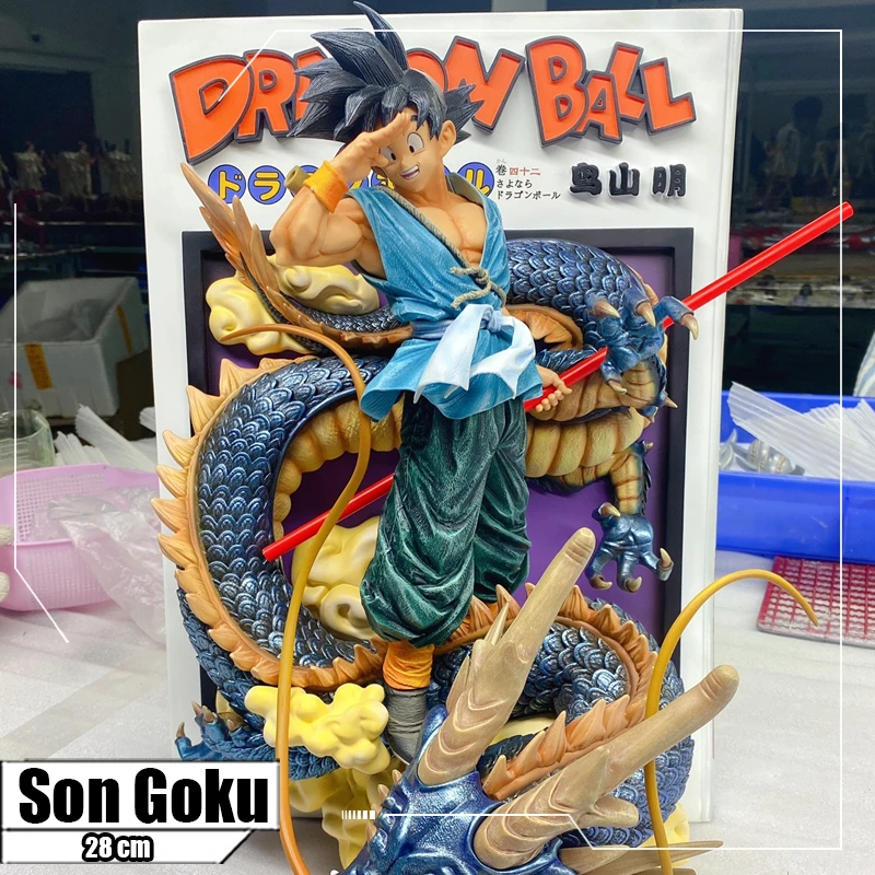 28CM Dragon Ball Z Anime Figure GK Bye Son Goku resin Action figure ...