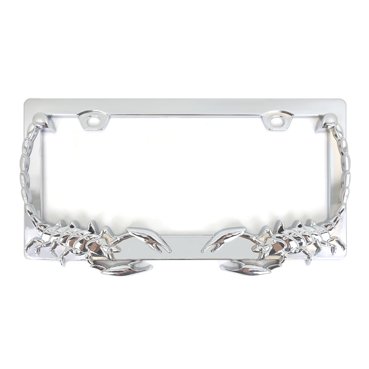 Chrome Scorpion Motorcycle License Plate Frame Compatible with Harley ...