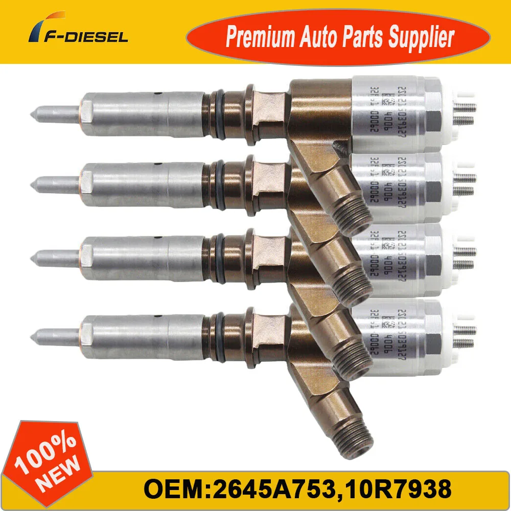 F-DIESEL 4PCS Engine Fuel Injector 2645A753 321-3600 320-3800 10R7938 ...