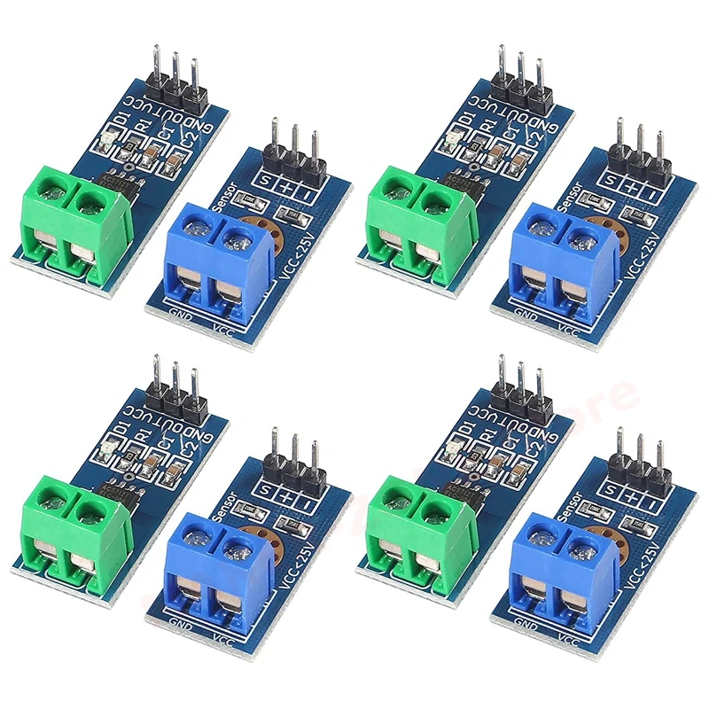 4pcs ACS712 Hall Effect Current Sensor Module 30A Range ACS712 + 4pcs ...