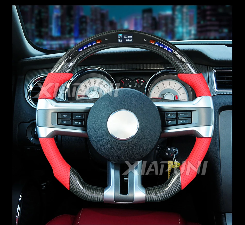LED RPM Carbon Fiber Steering Wheel For Mustang Steering Wheel 2012 ...