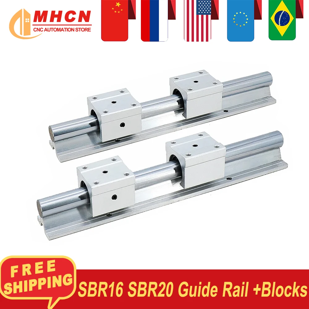 Linear-Guides-2-pcs-SBR16-SBR20-Support-Rail-4-pcs-SBR16UU-SBR20UU ...