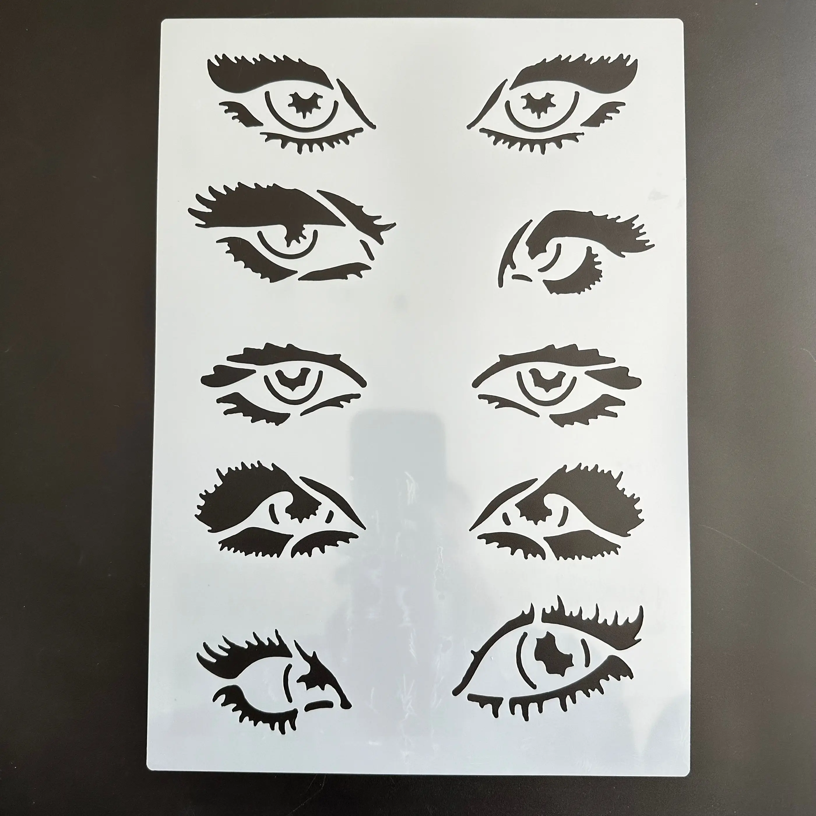 Plantillas-de-pupila-de-belleza-de-ojos-A4-pintura-de-pared-DIY-lbum-de ...