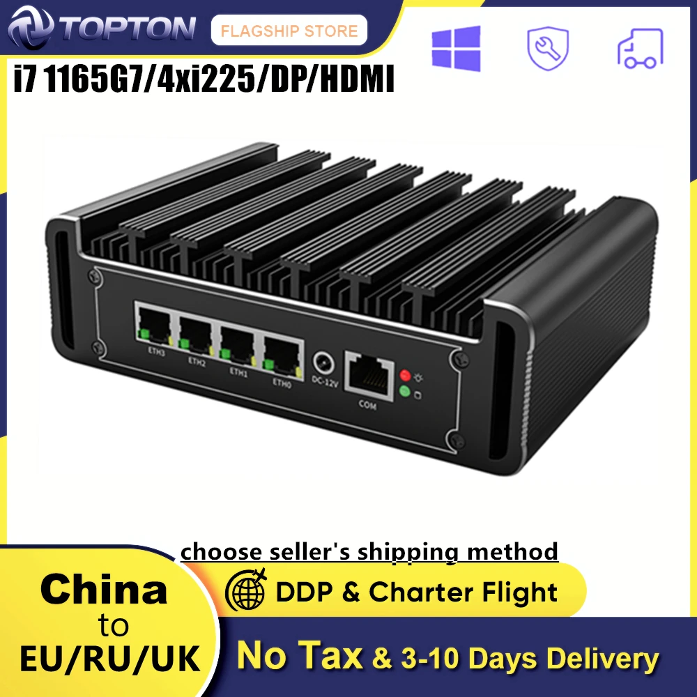 11th Gen Intel Mini Router I7 1165g7 Pentium 7505 4 Intel I225 2.5g Lan ...