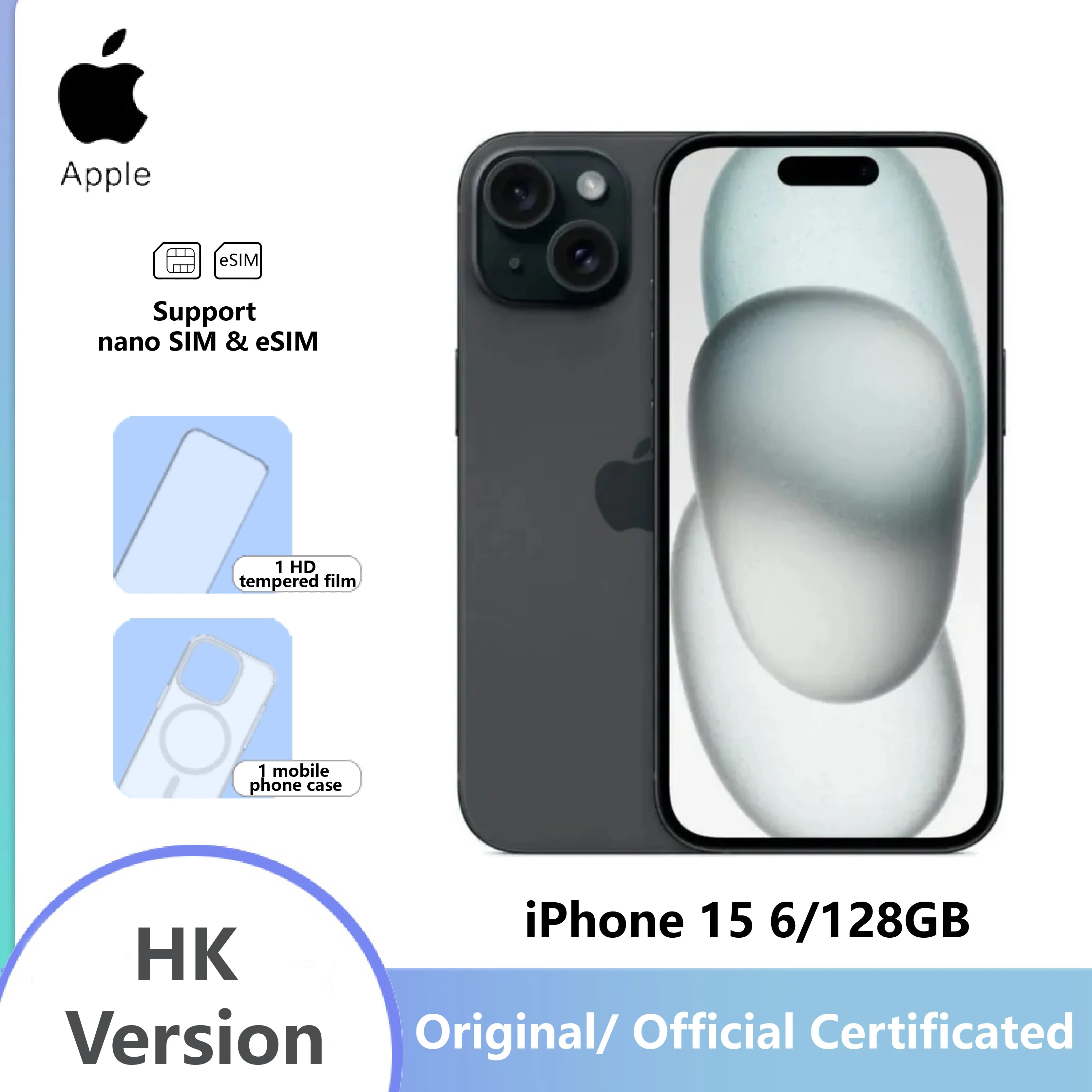 Original-Smartphone-99-new-Apple-Iphone-15-6GB-128GB-6-1-OLED-Display ...