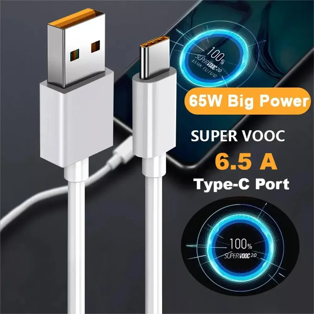 65W-Super-VOOC-USB-C-Cable-6-5A-Fast-Charging-Type-C-Cable-for-Oppo ...