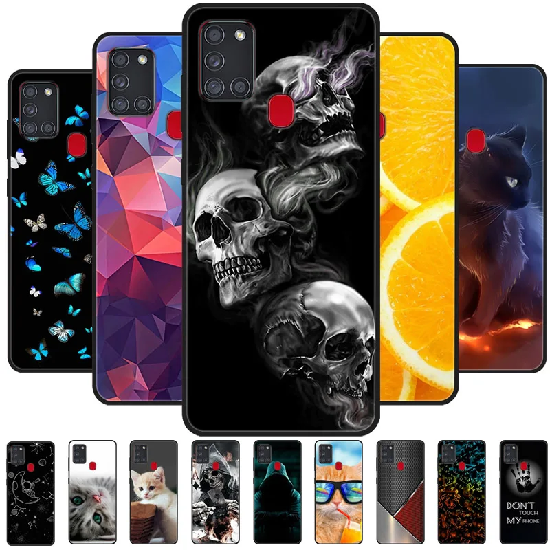 Case-For-Samsung-A21S-Case-Marble-Silicone-Soft-TPU-Phone-Back-Cover ...