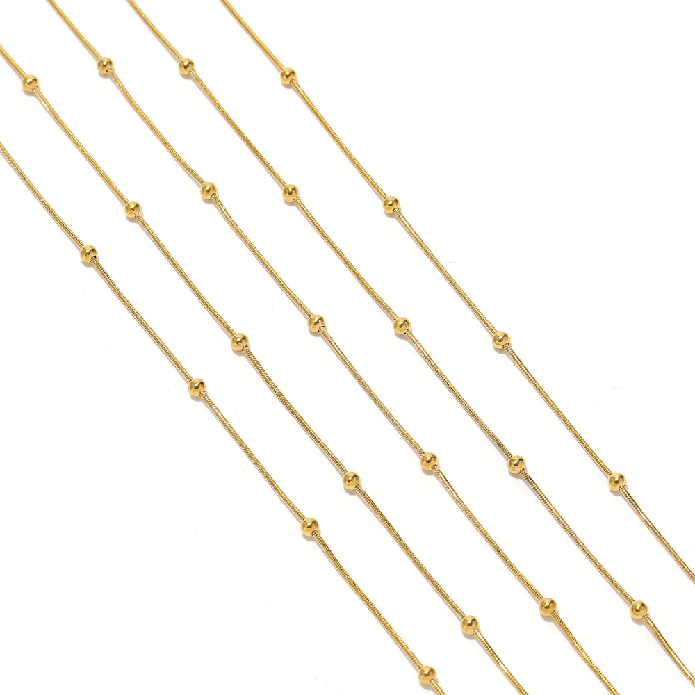 1-Meter-Gold-Stainless-Steel-Snake-Textured-Bead-Chains-for-Necklace ...