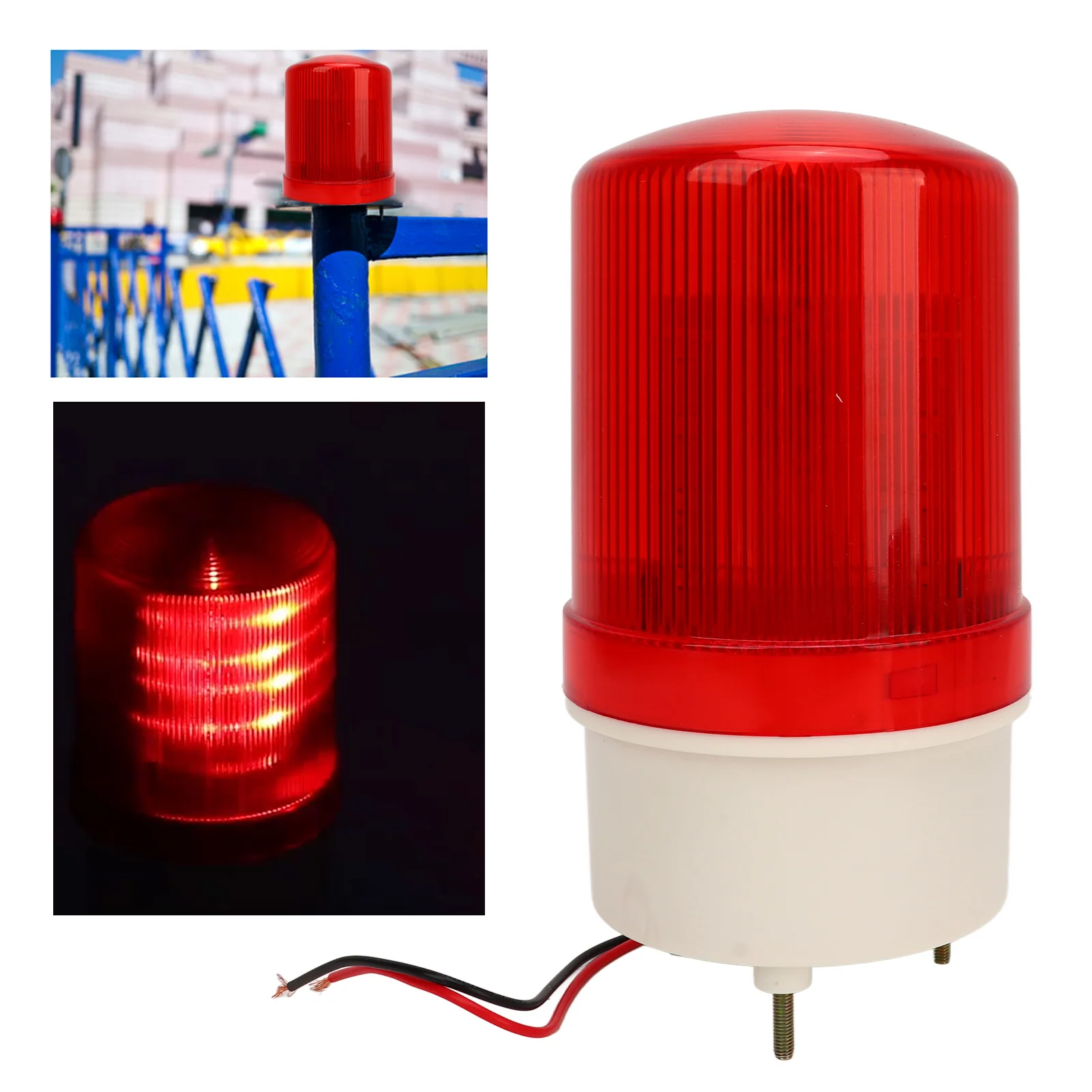 Emergency Alarm Light LED Rotating Strobe 120dB Sound Light Alarm ABS ...