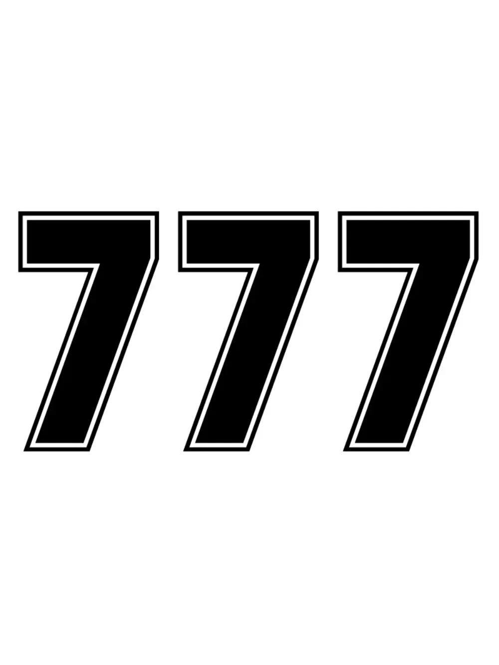 Car Stickers Funny Racing Number 777 Sticker Waterproof Decal on Truck ...