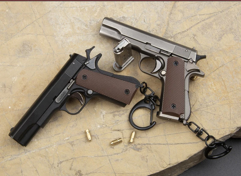 1-3-1911-Pistol-Shape-Keychain-Shell-Eject-Gun-Model-Key-Chain-Bag ...