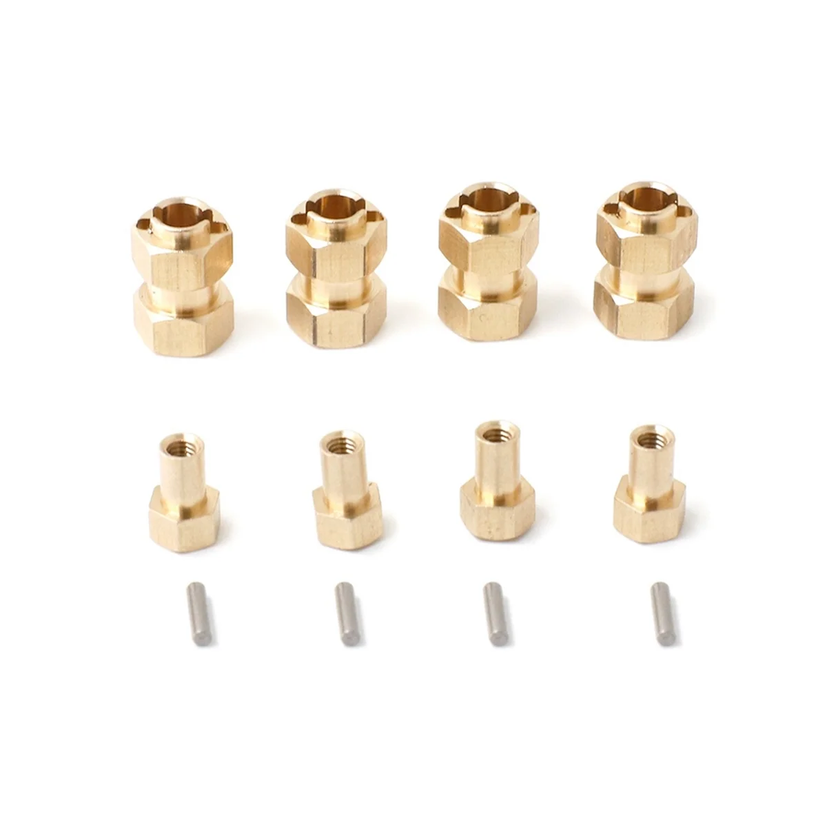 4Pcs-Brass-Extended-Wheel-Hex-Hub-Adapter-9750-for-Traxxas-TRX4M-TRX-4M ...