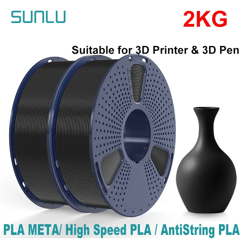 SUNLU 2KG 3D AntiString PLA/PLA Meta/High Speed PLA Filament 1.75mm 1KG ...