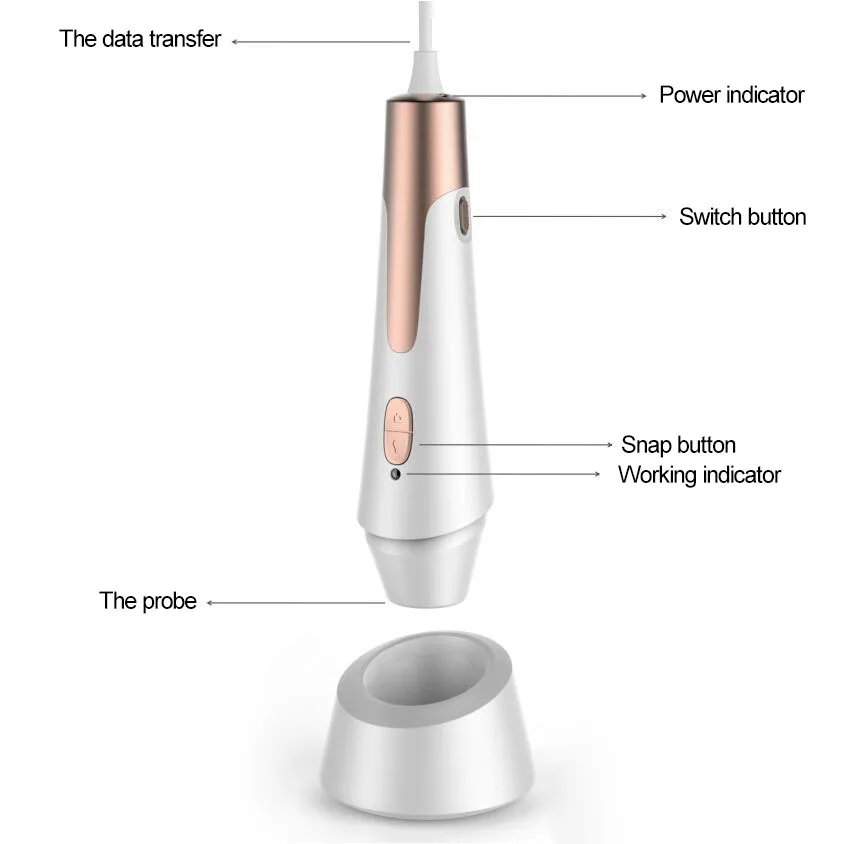 WIFI Wireless Portable Skin Aesthetic Analyzer Digital Skin Scanner ...