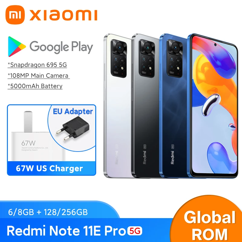 Global Rom Xiaomi Redmi Note 11e Pro 11 E 5g Smartphone 128gb/256gb ...