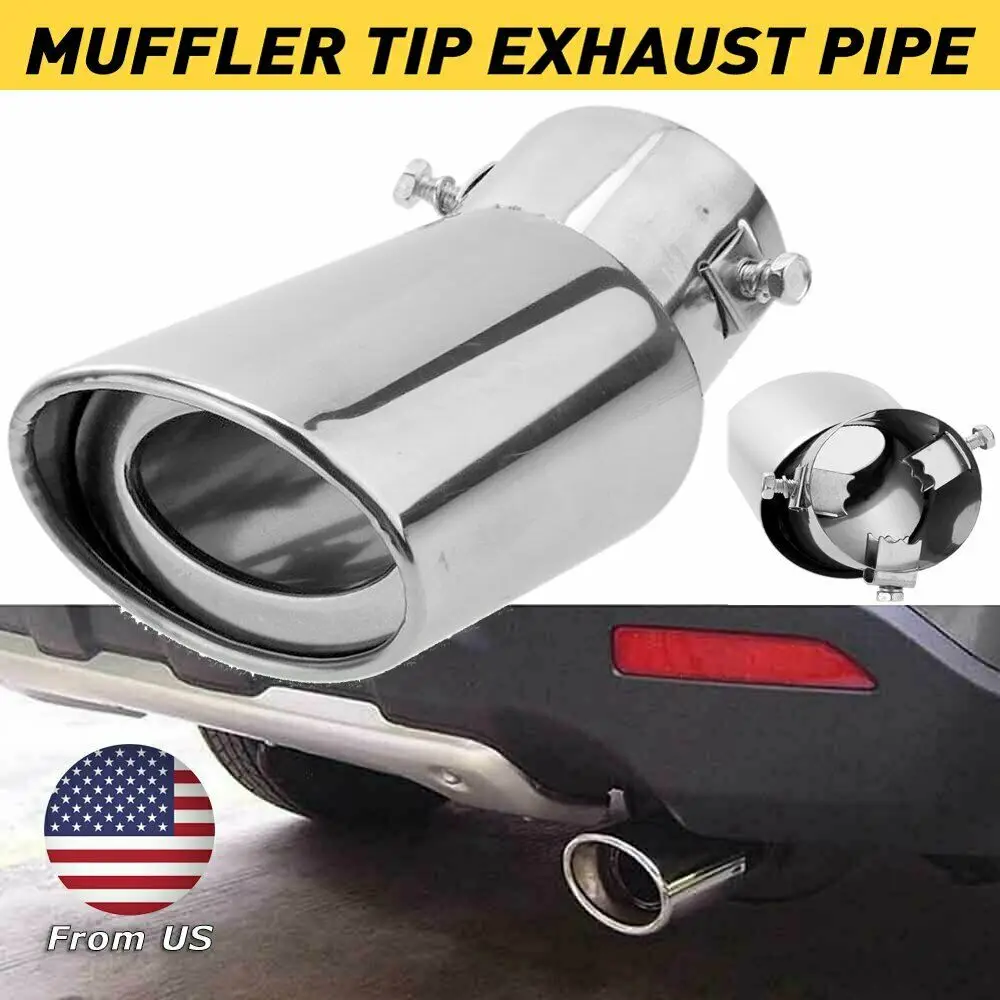 Auto-Car-Exhaust-Pipe-Tip-Tail-Muffler-Stainless-Steel-Muffler-Pipe ...