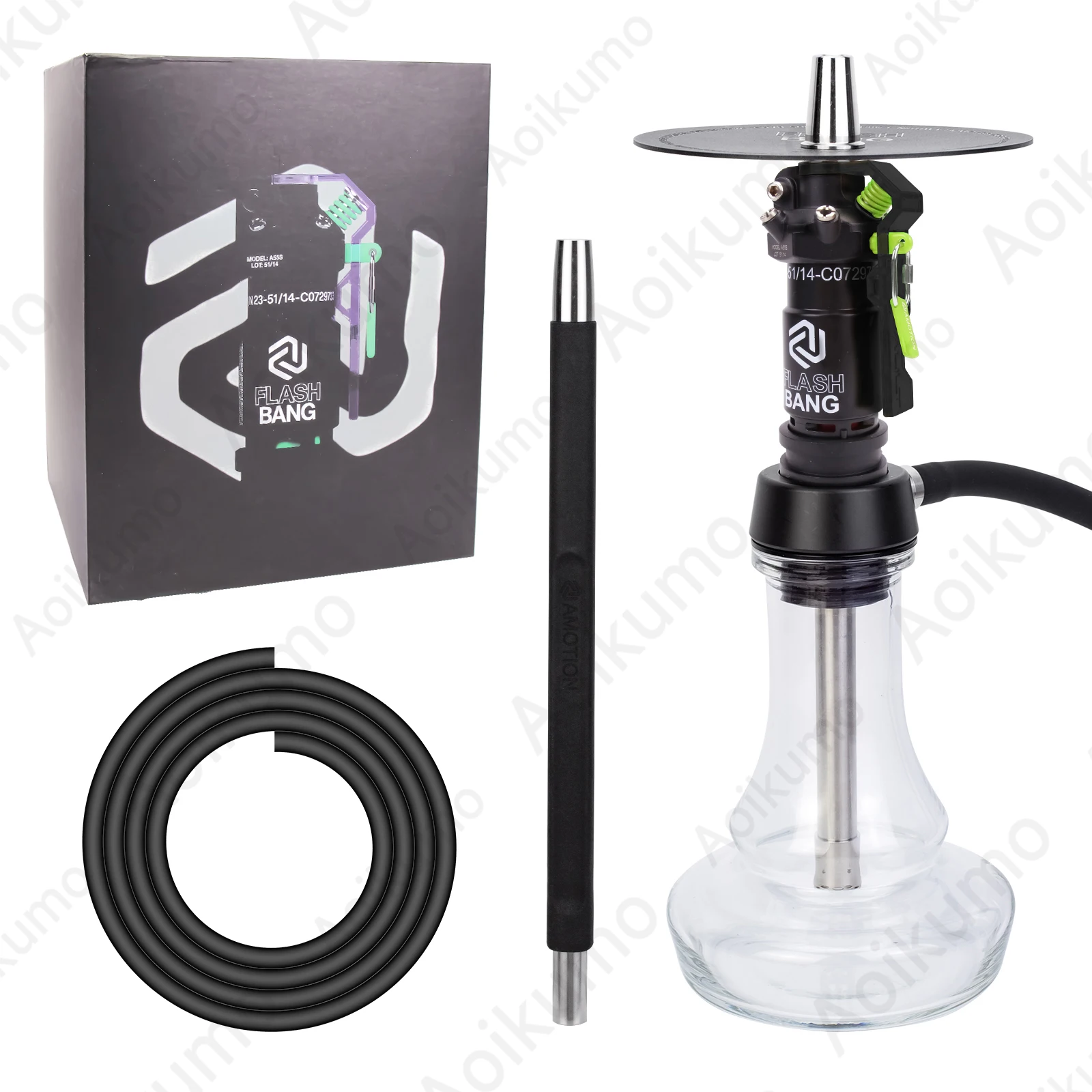 Amotion Flash Bang Hookah Set With Glass Base Experience The ...