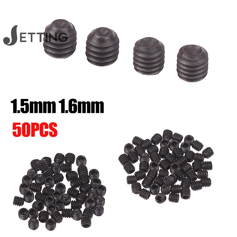 50PCS-Hexagon-Socket-Head-Cap-Screw-1-5mm-1-6mm-Needle-Screws-Three ...
