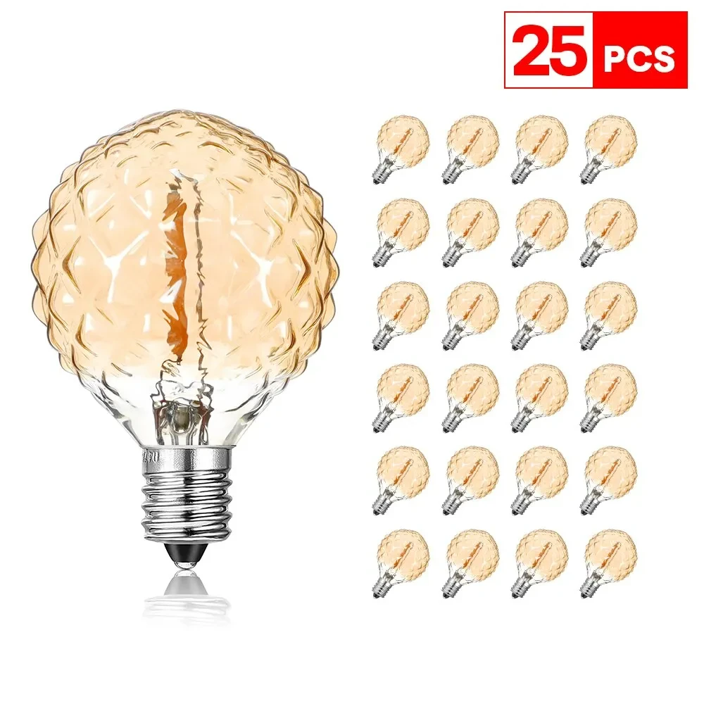 25PCS-1W-G40-Diamond-Shaped-LED-Bulbs-Low-Watt-E12-Screw-Base-110V-220V ...