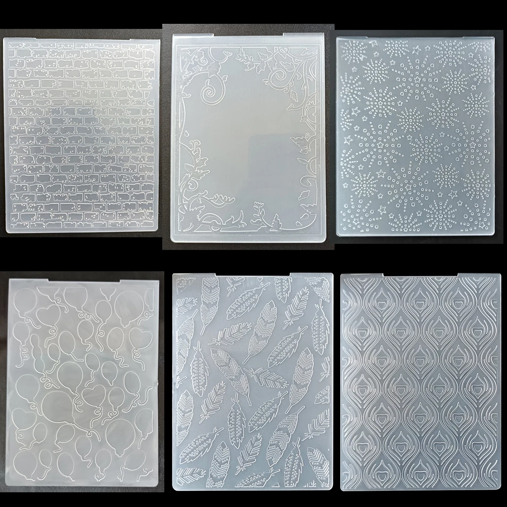 New-Embossed-Folder-Plastic-Embossing-Folders-For-Card-Making-Embossing ...