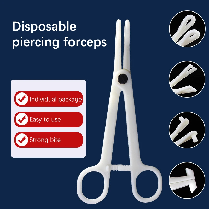 1PC-Disposable-Sterile-Slotted-Round-Navel-Forceps-Clamp-Triangle-Open ...