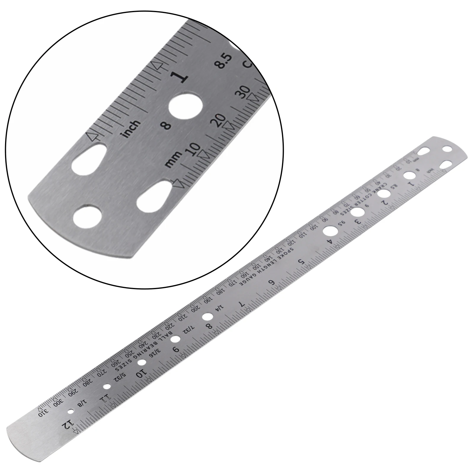 Measurement Ruler Spoke Measuring Tape Accessories Bearing Crank Cotter ...