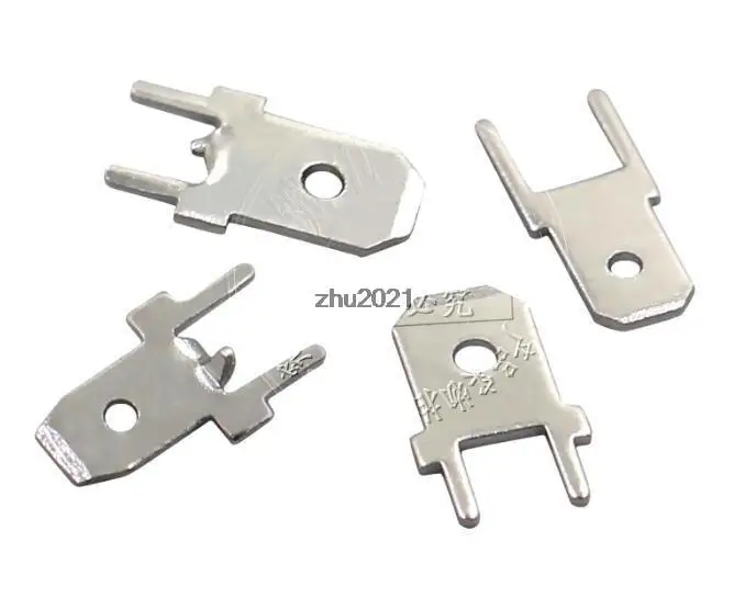 100pcs Professional 4.8/6.3 Male Spade Terminal PCB Board Connector ...