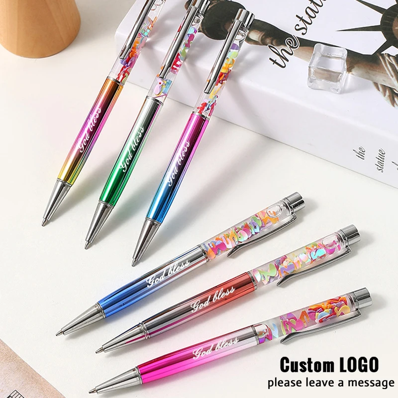 Notes-In-Oil-Pen-Rotating-Metal-Ballpoint-Pens-Custom-Logo-Carving ...