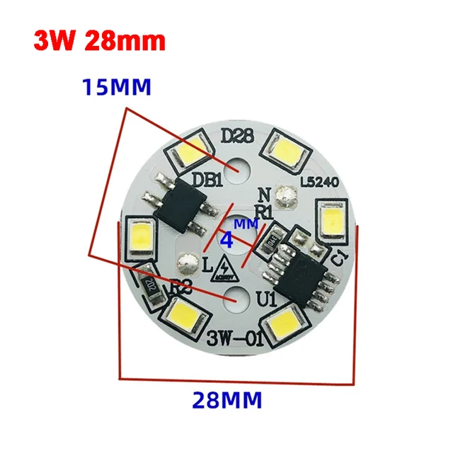 AC 220V Driver-free 2835 SMD Led Chip 3W - 18W 28mm - 120mm Lamp Light ...