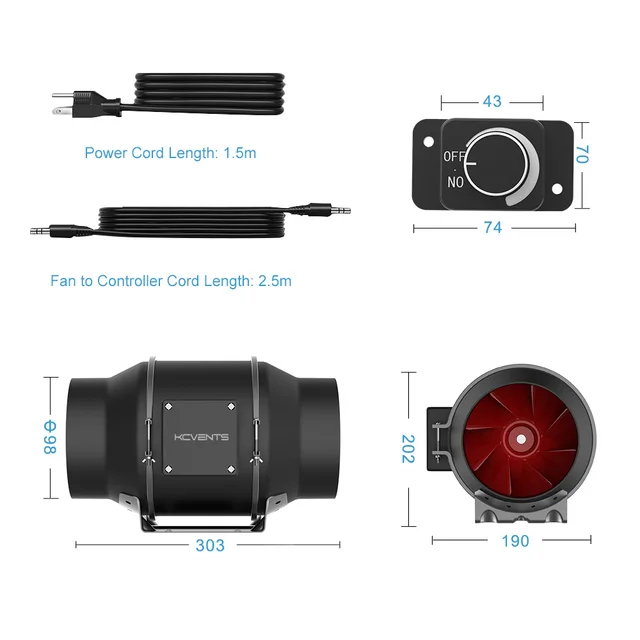 varied speed inine fan Exhaust Fan inline extractor fan, With Humidity ...