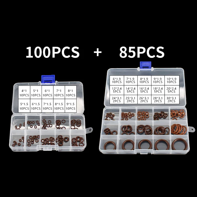 FKM O-ring kit classification thickness 1/1.5/1.9/2.4/3.1mm ...