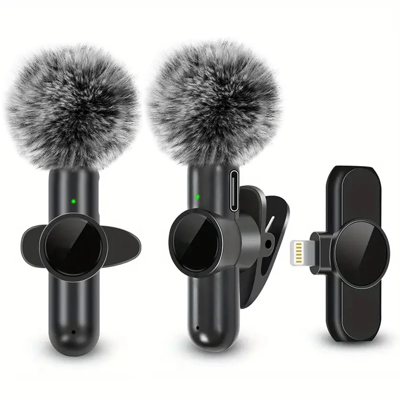 Microfone-sem-fio-com-tampa-Windproof-Mini-Mic-para-iPhone-Android ...