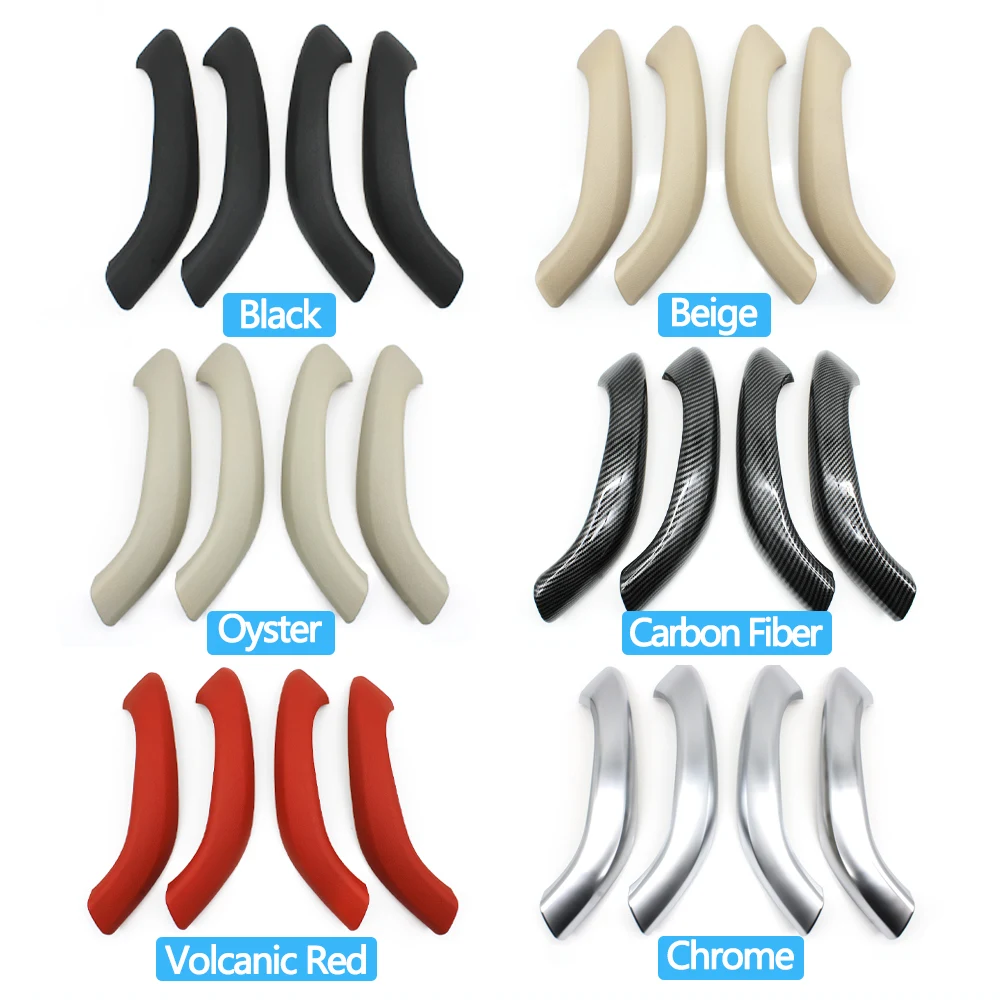 2/4PCS Interior Door Left Right Pull Handle Outer Cover Trim ...