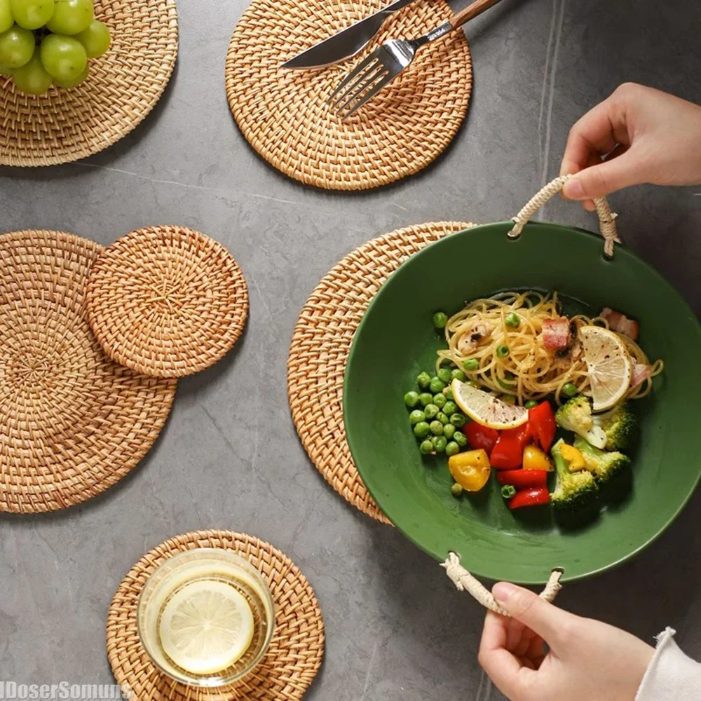 Rattan-Retro-Coaster-Handmade-Table-Natural-Woven-Rattan-Cup-Coaster ...