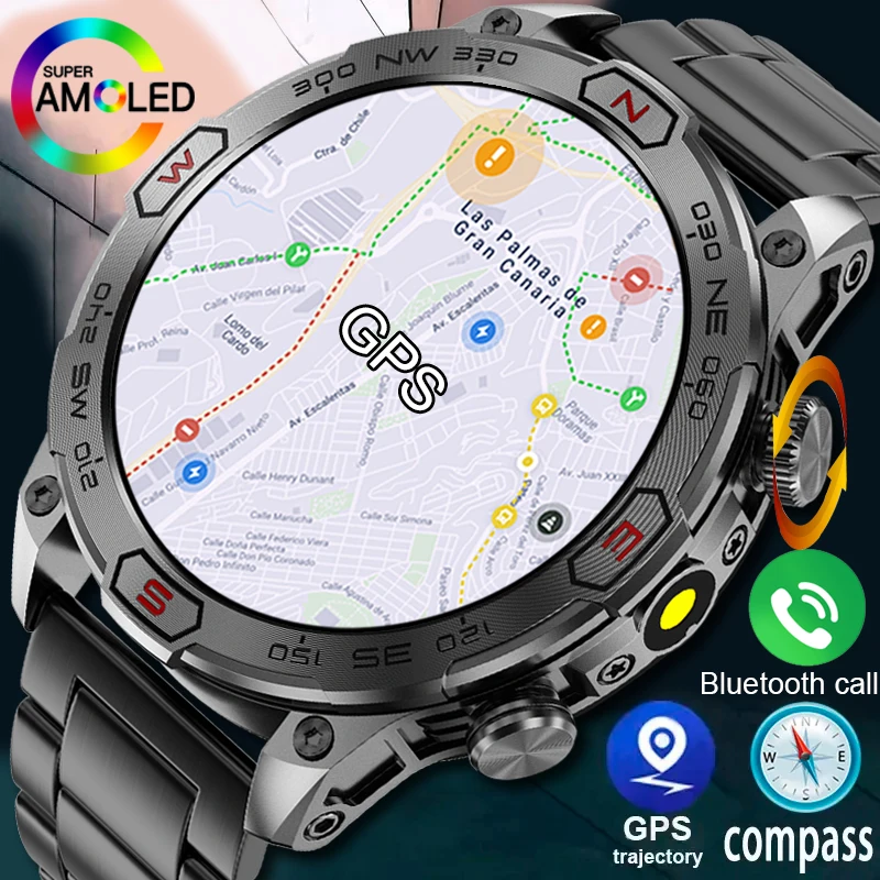 Reloj-inteligente-militar-con-linterna-para-exteriores-pulsera-con-GPS ...