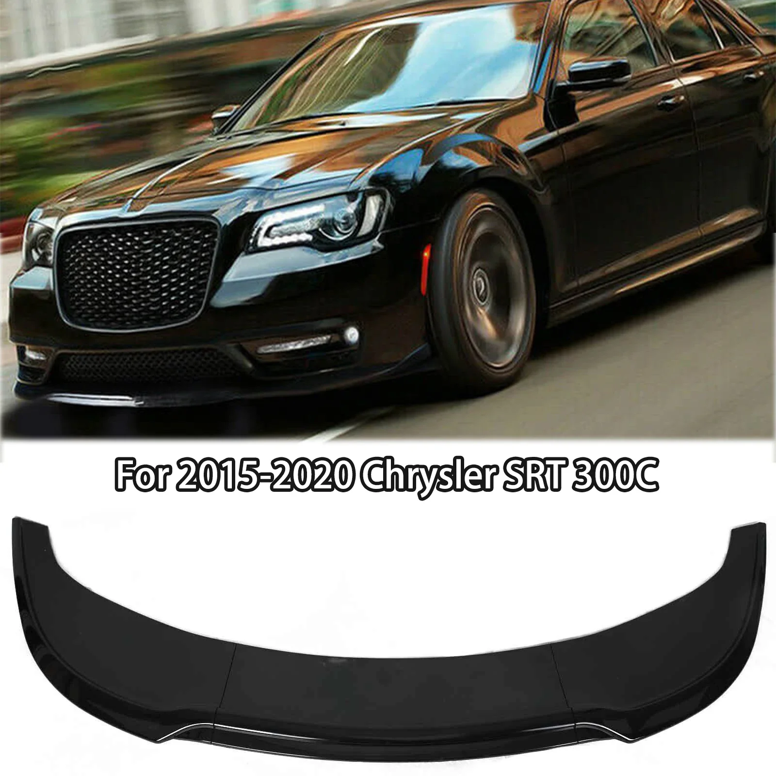 3Pcs-Front-Bumper-Lip-For-Chrysler-300-C-S-Touring-Sport-SRT-2015-2023 ...