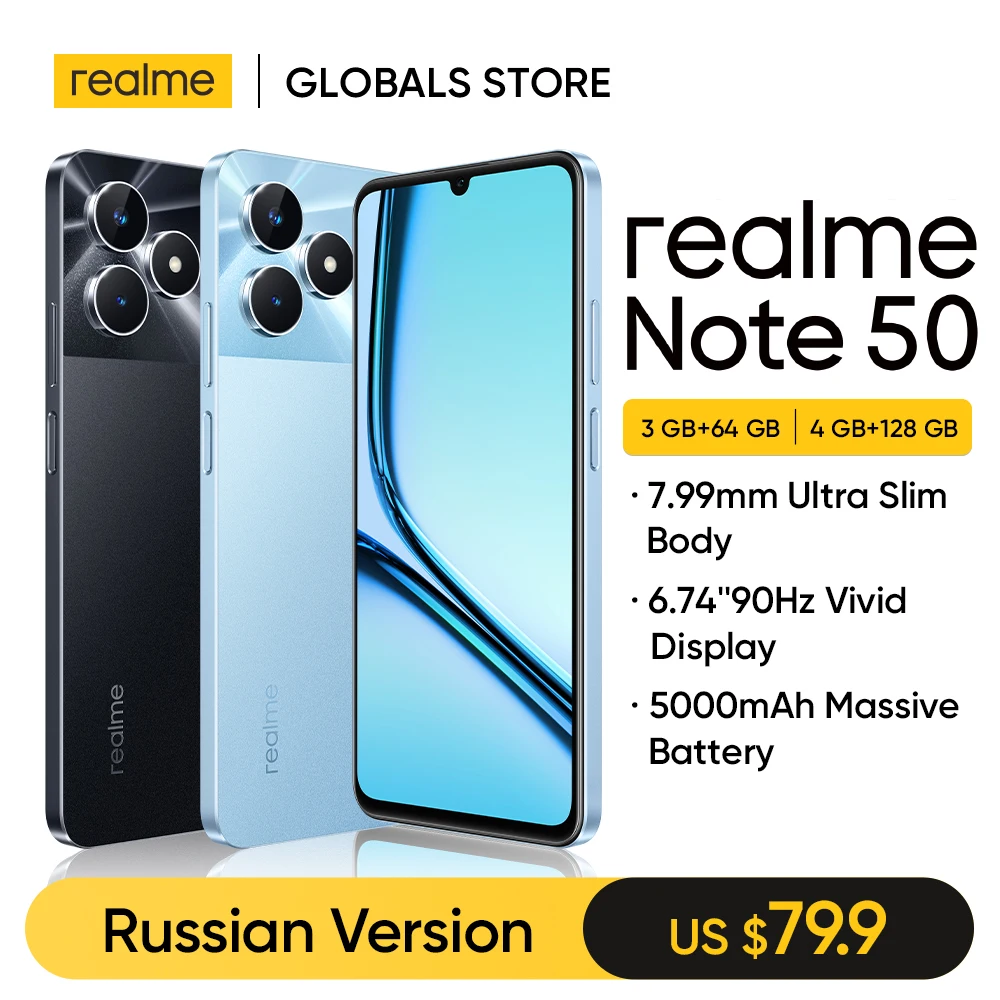Realme-Note-50-Smartphone-Ultra-Slim-Resist-ncia-gua-IP54-Slot-para-3 ...