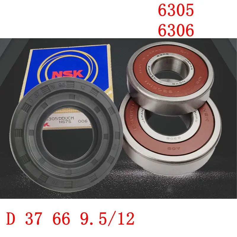 For-LG-drum-washing-machine-Water-seal-D37-76-9-5-12-bearings-2-PCs ...