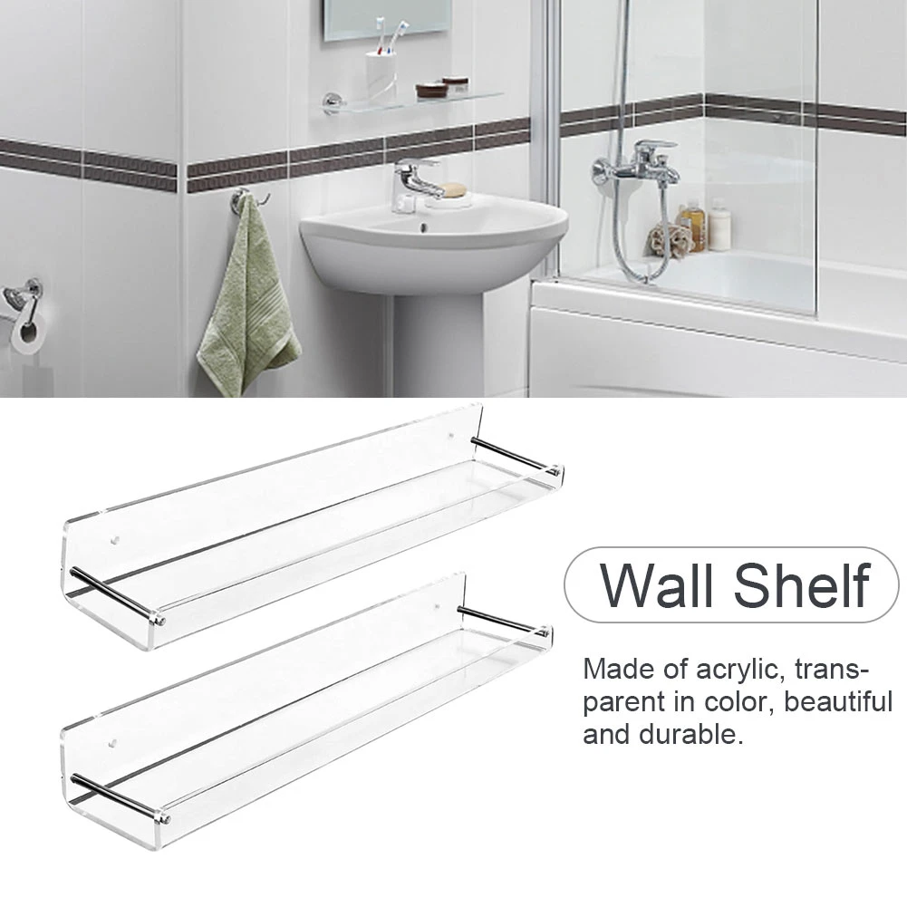 2pcs Shampoo Makeup With Screws Display Stand Bedroom Floating Wall ...